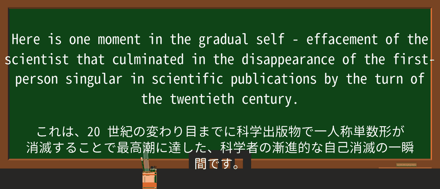 【英単語】self-effacementを徹底解説！意味、使い方、例文、読み方