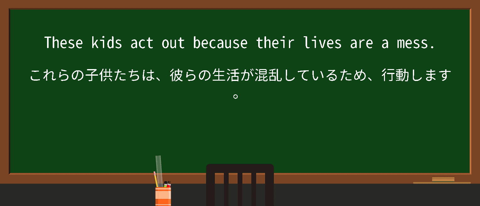 【英単語】act-outを徹底解説！意味、使い方、例文、読み方