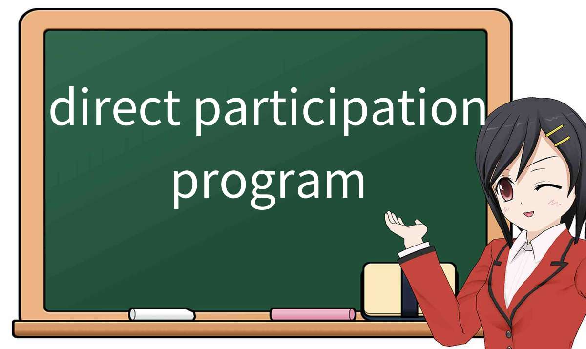 Explicación detallada de “direct-participation-program”! Significado ...
